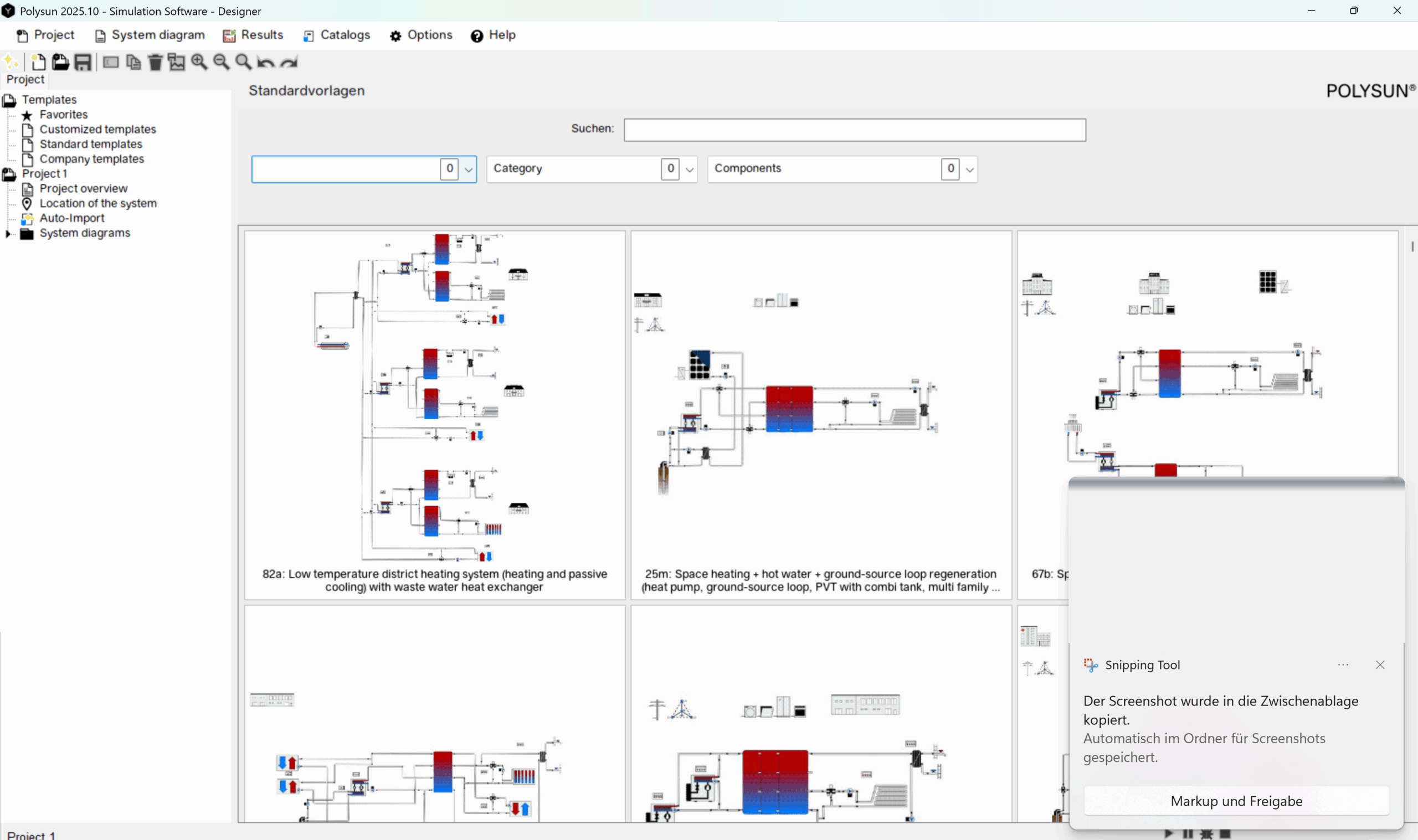 HVAC Design Templates for Solar & Hybrid System Simulations